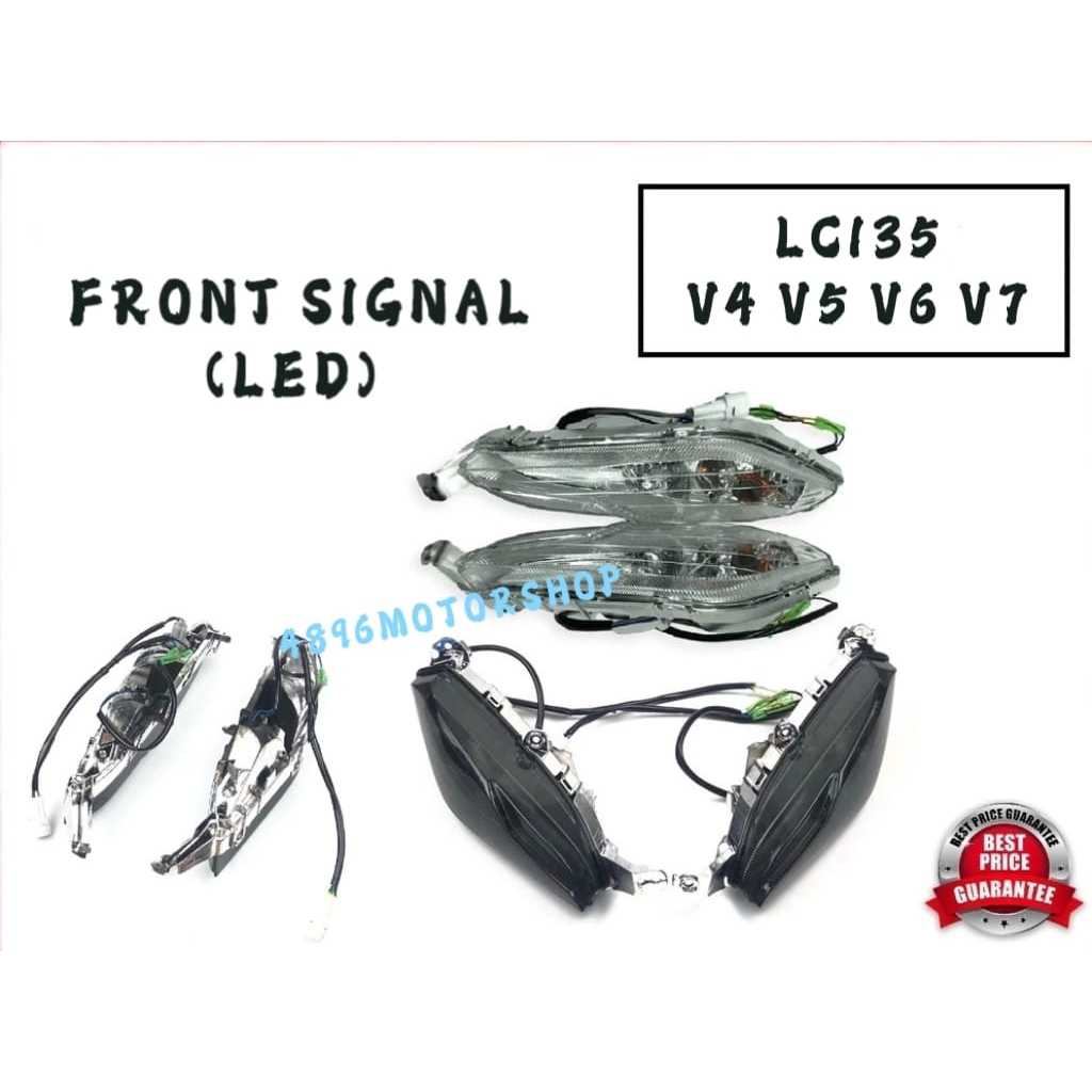 LED FRONT SIGNAL LAMP LIGHT YAMAHA LC135 V4 V5 V6 V7 TINTED SMOKE ASSY SET VISS NAKASONE LC 135 ...
