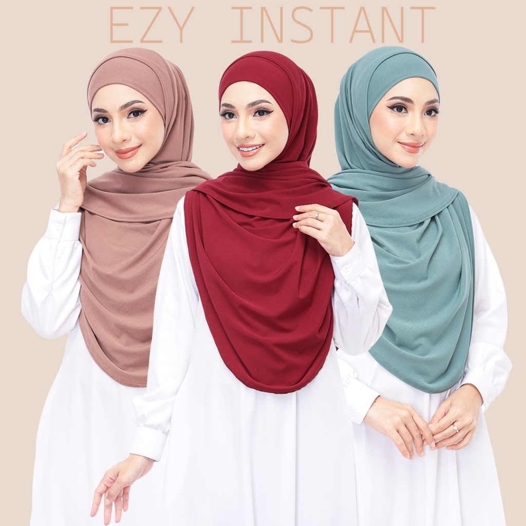 TUDUNG EZY INSTANT BELLA | INNER INCLUDED | TUDUNG INSTANT SHAWL MOSSCREPE PREMIUM | Shopee Malaysia