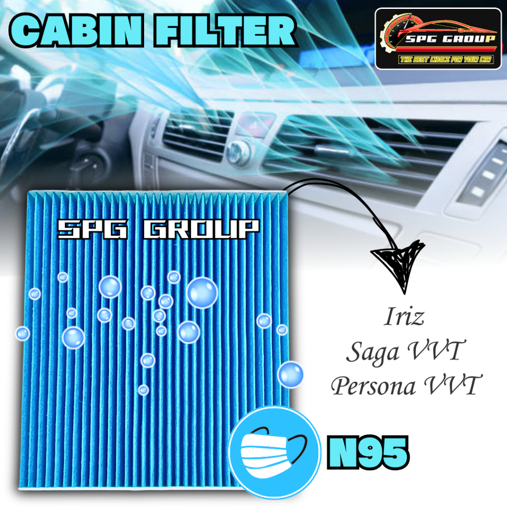 OEM AIR COND CABIN FILTER (FIBRE N95) PROTON IRIZ SAGA VVT PERSONA VVT ...
