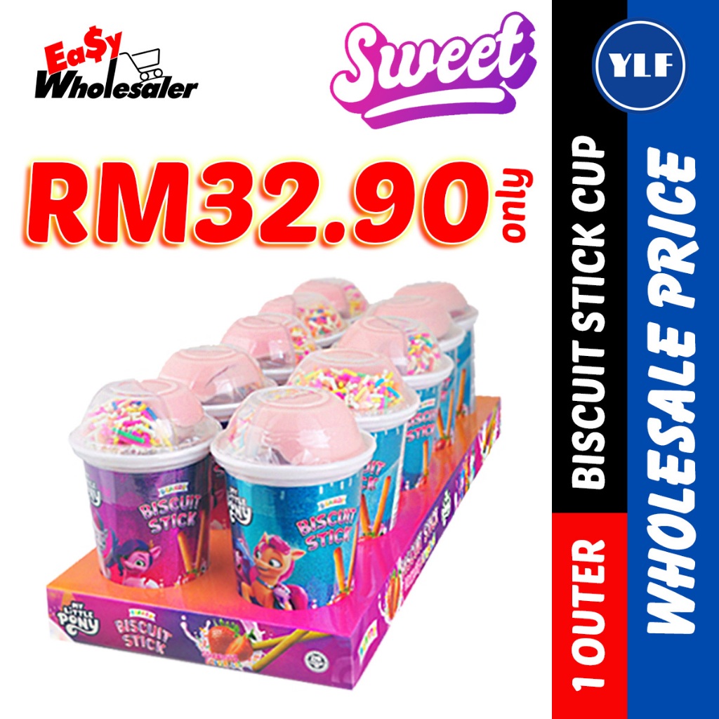 MY LITTLE PONY BISCUIT STICK CUP STRAWBERRY & SPRINKLES 35G | Shopee ...