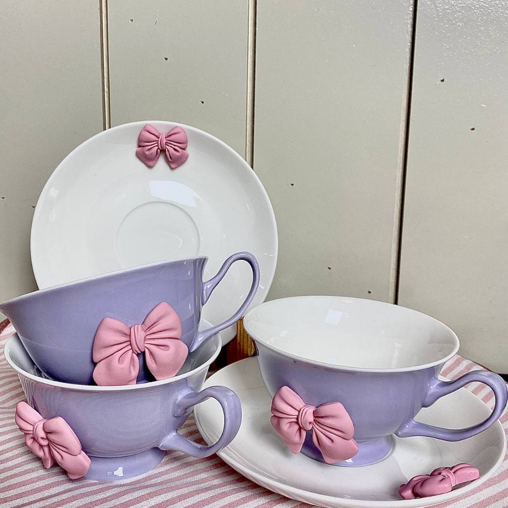 Coquette Series - Tea Cup and Mug Cute Bow | Shopee Malaysia