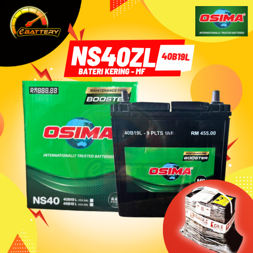 NS40ZL NS40 OSIMA Battery Rahmah Bateri Kereta (Kering) Battery ...