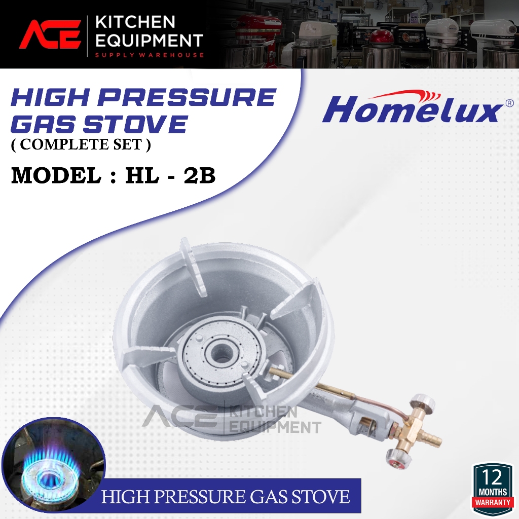 HOMELUX HIGH PRESSURE GAS STOVE HL-2B_DAPUR GAS 2B HIGH PRESSURE ...