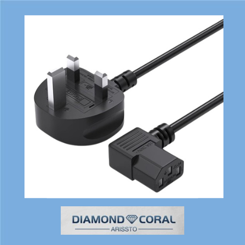 Arissto Power Cord 3Pin UK Plug to IEC C13 L-Shape | Shopee Malaysia