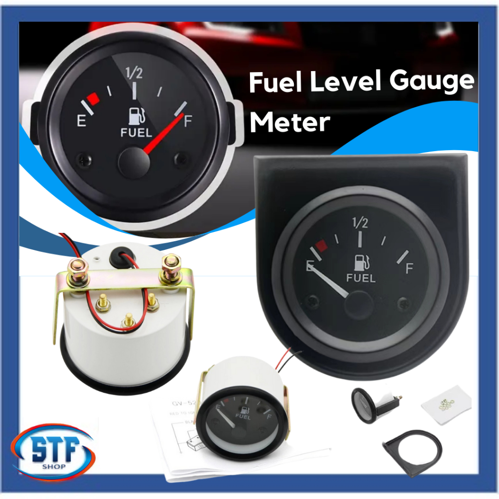 Fuel Level Gauge Car Meter LED 52MM Automotive Gauges 12V Ohms Pointer ...