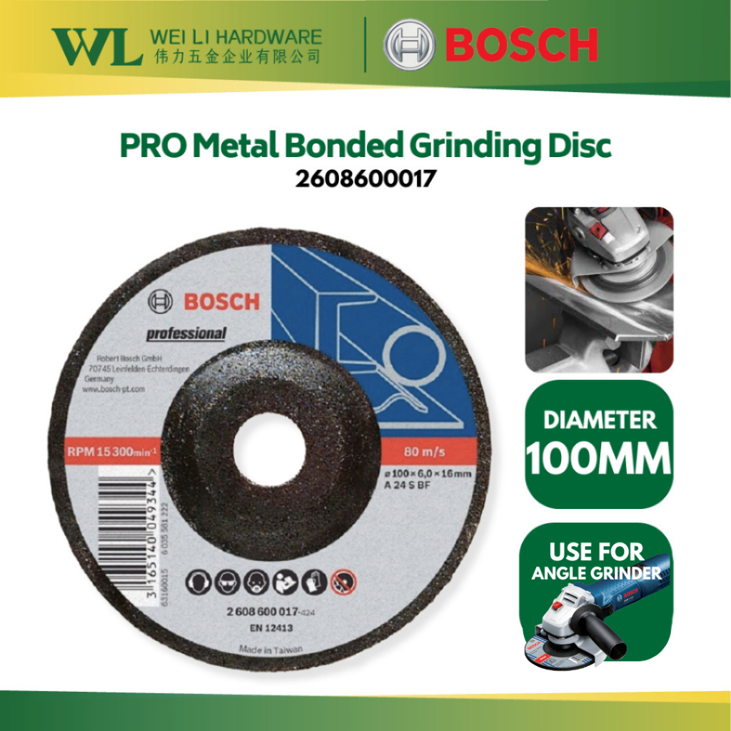 BOSCH 4" Metal Grinding Disc 2608600017 / BOSCH Grinding Disc 4 ...