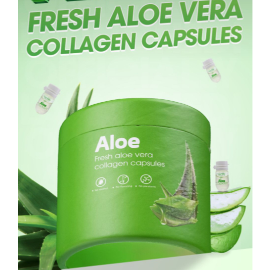 VERBLE Aloe Fresh Collagen Capsules Acne Care, Enhand Skin Tone, Reduce ...