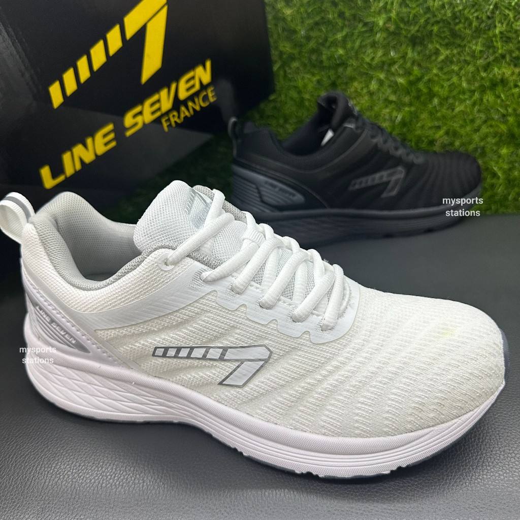 LINE SEVEN | LINE 7 S-2665 Mens White Shoes | Black Shoes | Running ...