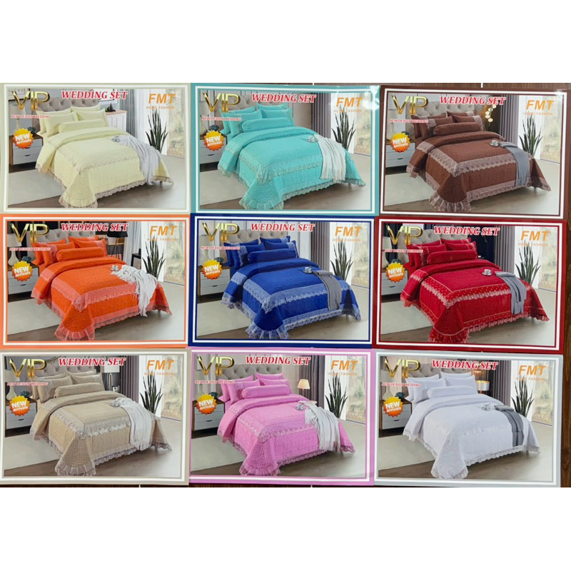 🔥🔥 Readystock 🔥🔥 Set Cadar Pengantin Beropol Set 7 IN 1 Ropol Cadar ...