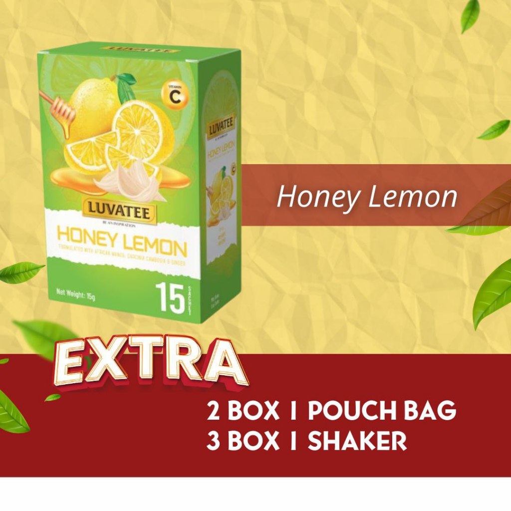 LUVATEE Honey Lemon with vit C and birnest Premixed Drink 15sachet x ...