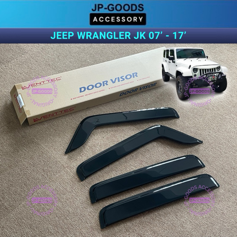 Jeep Wrangler JK 2007-2017 Venttec Door Visor High Quality Window Vent ...