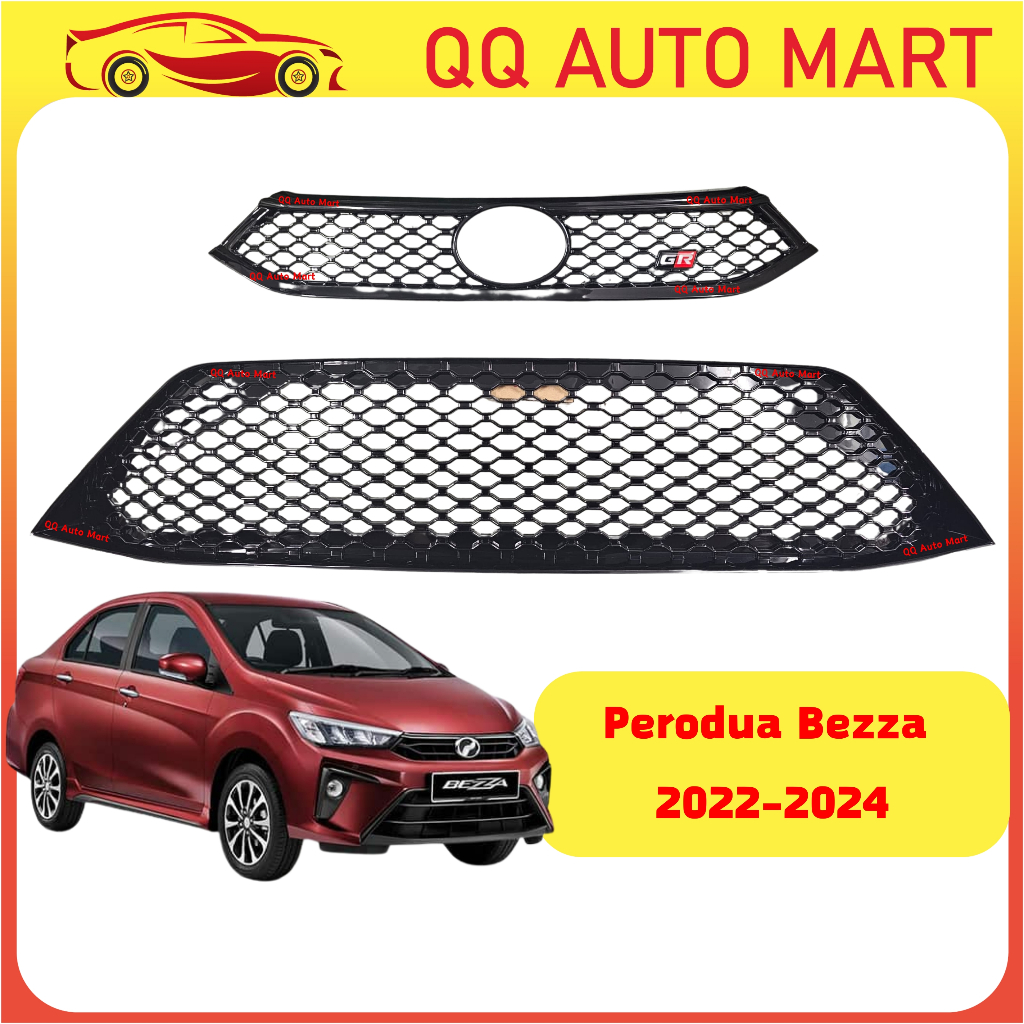 Perodua Bezza 2020-2024 GR Front Grill Glossy Black Sarung Depan ...