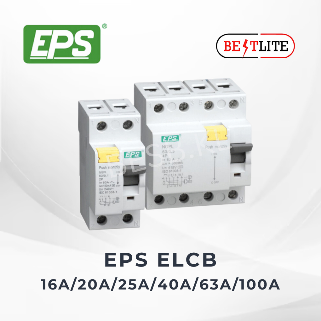 EPS ELCB 2P 4P 16A 20A 25A 40A 63A 100A RCCB/ELCB | Shopee Malaysia