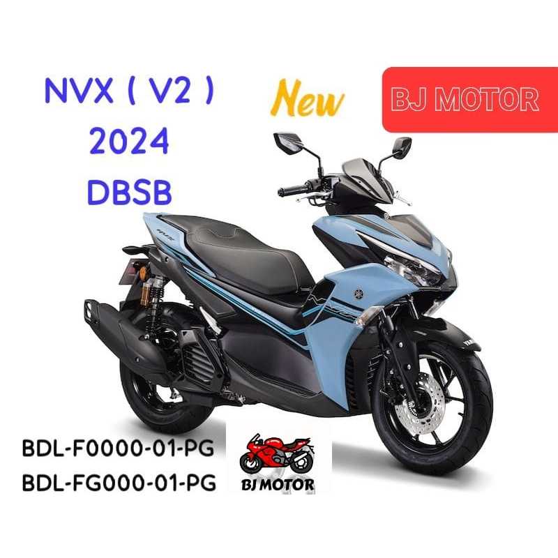 YAMAHA COVER SET WITH STICKER NVX155 V2 / NVX V2 NEW COLOUR ORIGINAL ...
