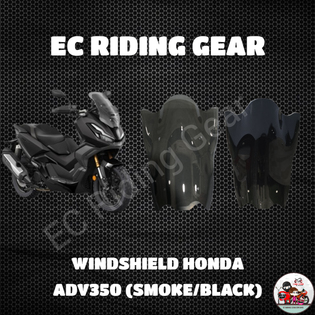 WINDSHIELD HONDA ADV350 (BLACK/SMOKE) | Shopee Malaysia