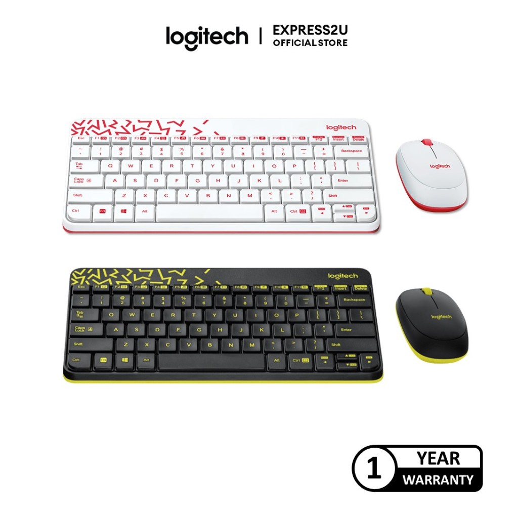 LOGITECH MK240 NANO WIRELESS COMBO (BLACK/WHITE) | Shopee Malaysia
