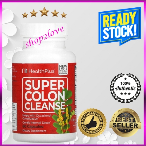 Health Plus Super Colon Cleanse 60/120 Capsules - Helps with Occasional ...