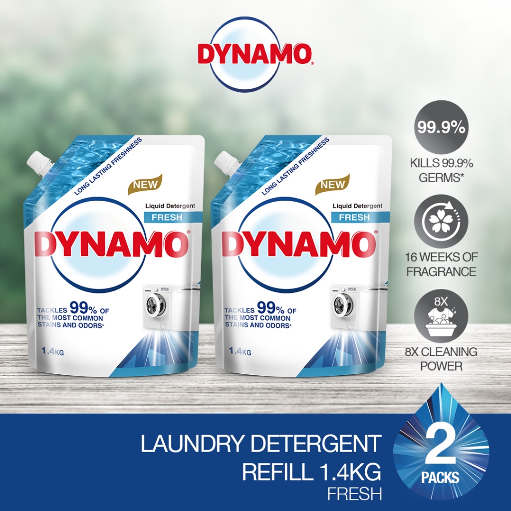 [TWIN PACK] DYNAMO Laundry Detergent Fresh 1.4kg Refill | Shopee Malaysia