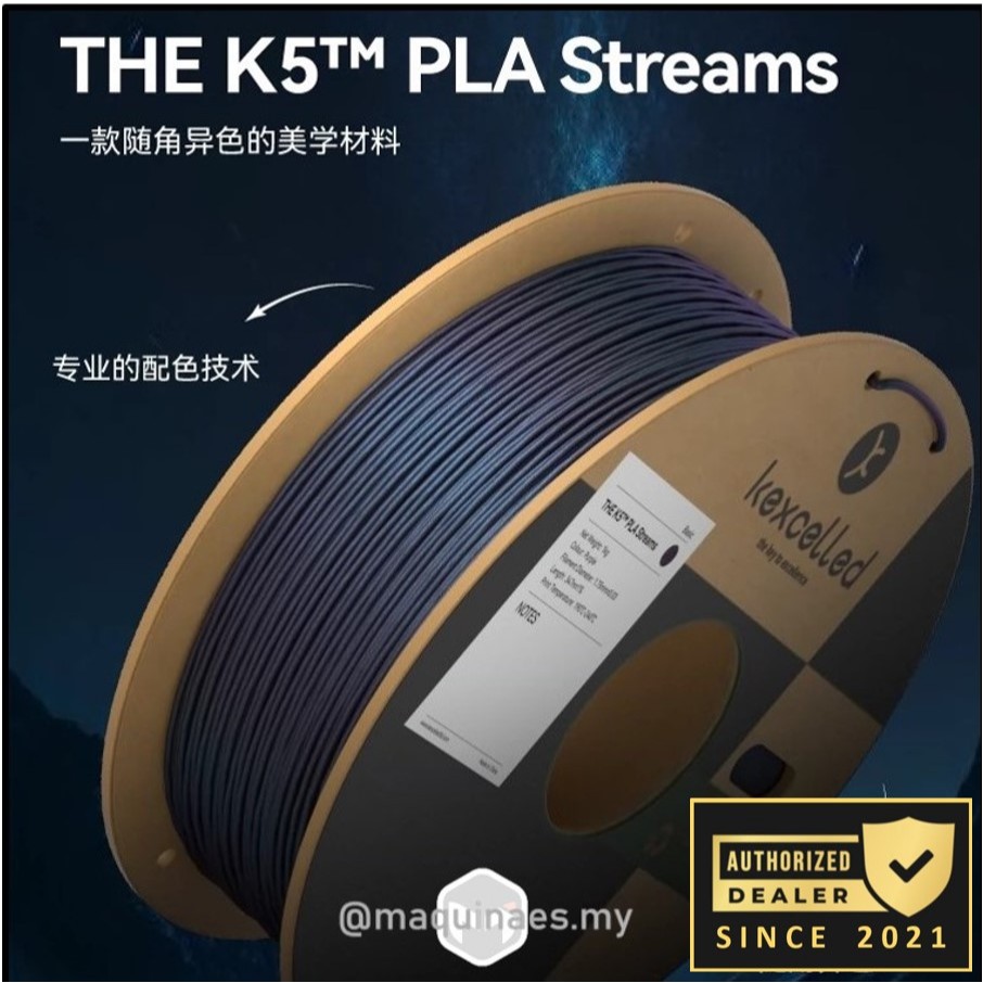 [ NEW ] Kexcelled Basic PLA K5 Stream / Aurora Colours (3D Printing ...
