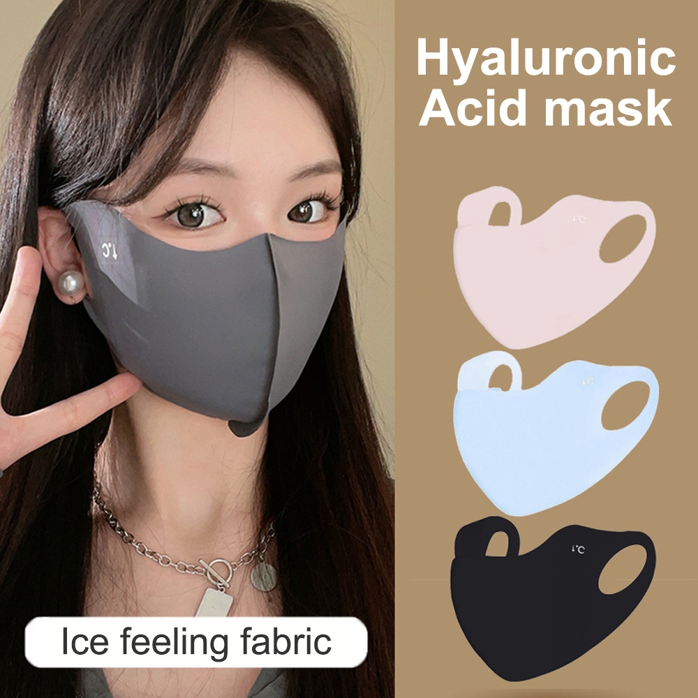 Summer Ice Silk Mask Breathable and washable hyaluronic acid mask UV ...