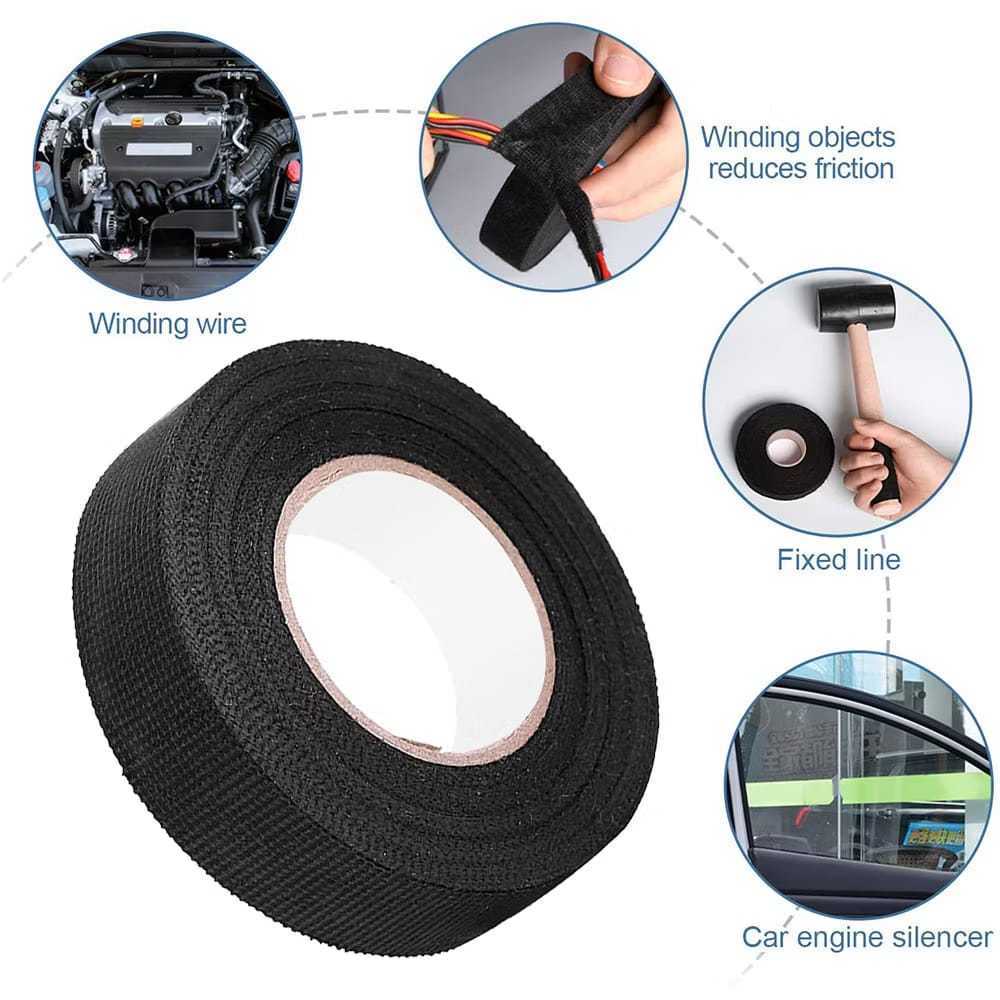 Heavy Duty 15meter Fabric Cloth Wiring Tape Wayar Tape Kain Car Motor ...