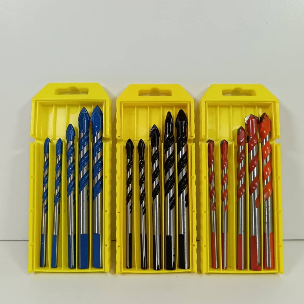 (5in1 set) mata gerudi buat lubang drill bit metal set work hole saw ...