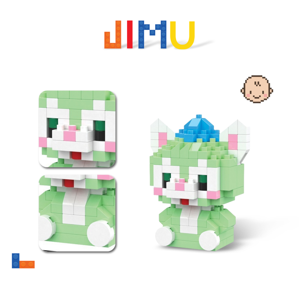 JIMU Plain Baby Block Series Q5007 Gelartonie Cute Cartoon Nano Block ...