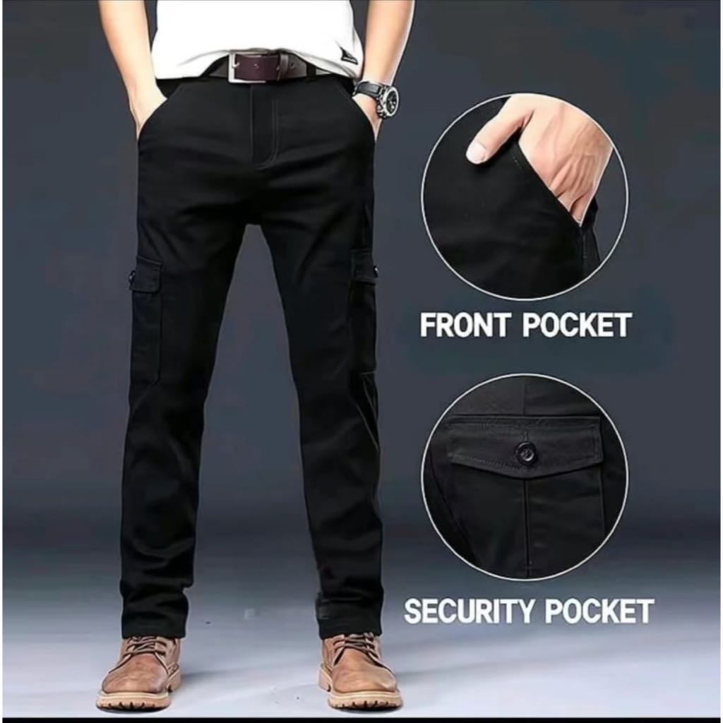 Seluar Kargo Slack 6 Poket Kain Tebal Cargo Pant Multi Pocket Seluar ...