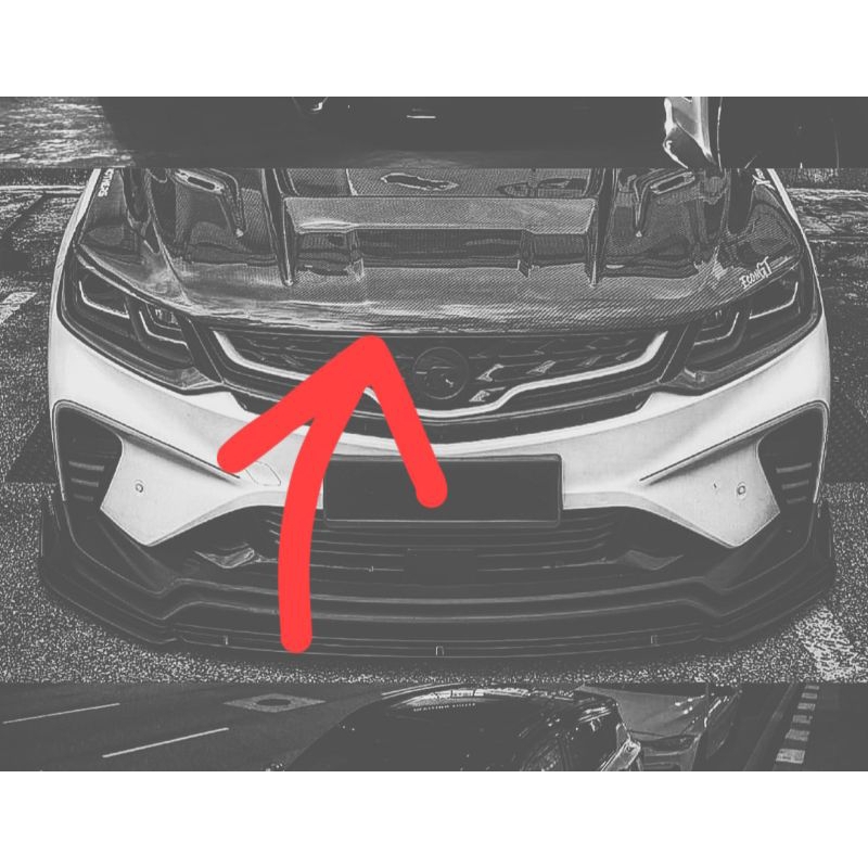 Proton X50 Carbon Fiber Hood ,middle intake hood Proton x50 bodykit ...