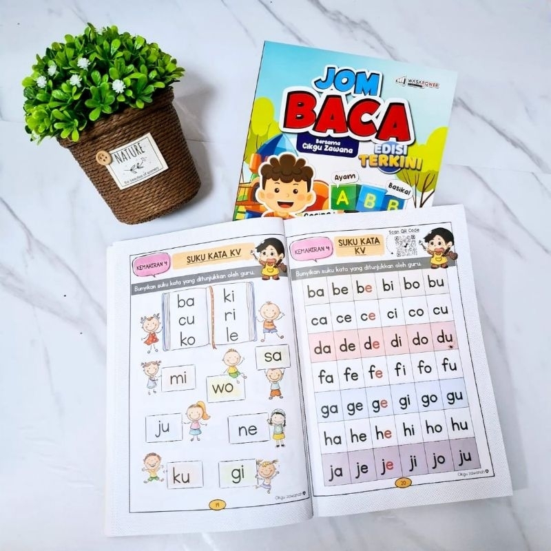Buku Belajar Membaca Suku Kata Jom Baca Pra Sekolah Tadika 4 5 6 Tahun