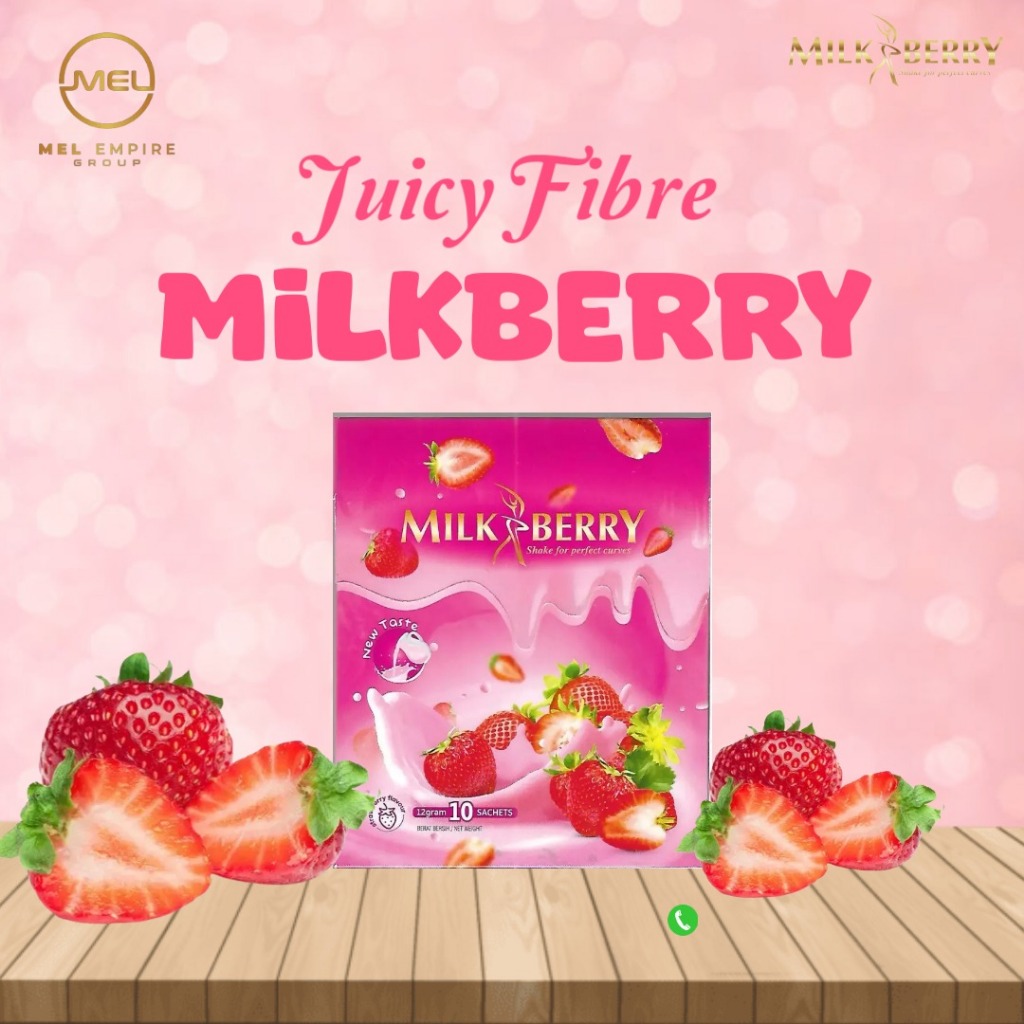 Milkberry | 10sachet sekotak | Shake for perfect curves | Shopee Malaysia