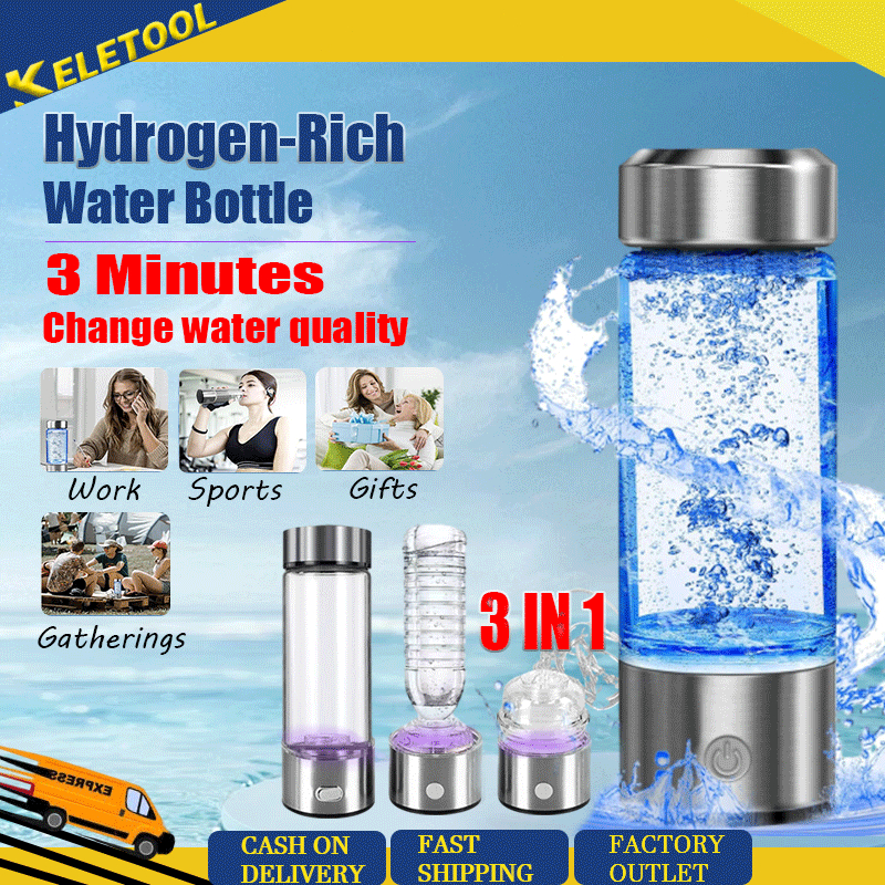 1500ml Hydrogen Generator Water filter Alkaline Maker Hydrogen Rich Water Bottle Rechargeable ...