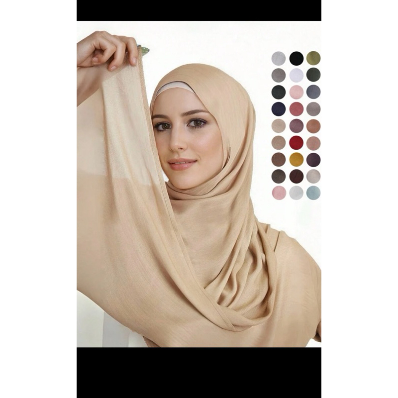 shawl modal - modal hijab - hijab double stitch - bamboo cotton shawl ...