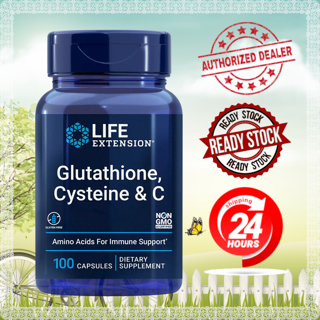 Life Extension Glutathione, Cysteine & C - 100 capsules | Shopee Malaysia
