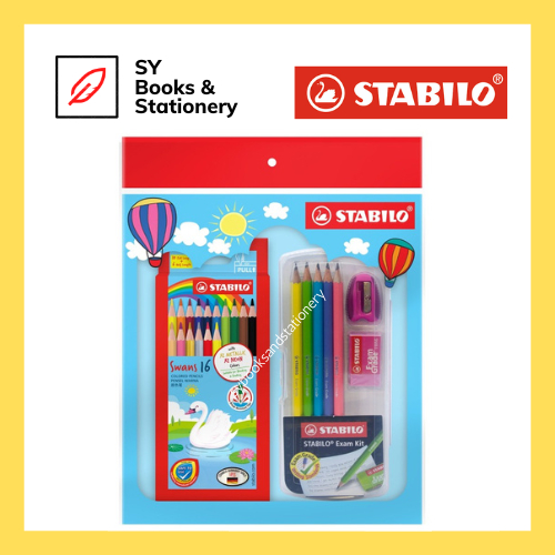 STABILO Stationery Set / Stationery Gift Set Birthday / Back to School Pencil Set / Swans Arty ...