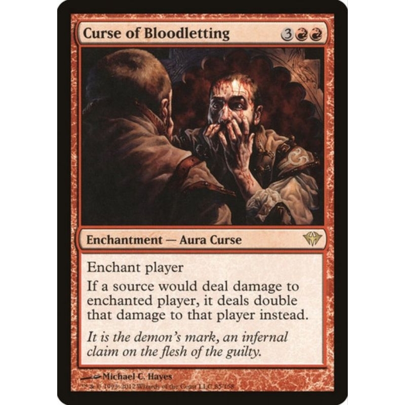 MTG Rare Red Card - Curse of Bloodletting (Dark Ascension) | Shopee ...