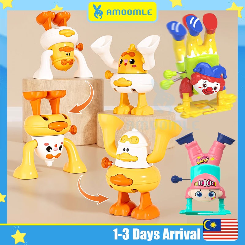 Wind Up Toys For Kids Upside Walking Clockwork Chicken Toys Fun Flip ...