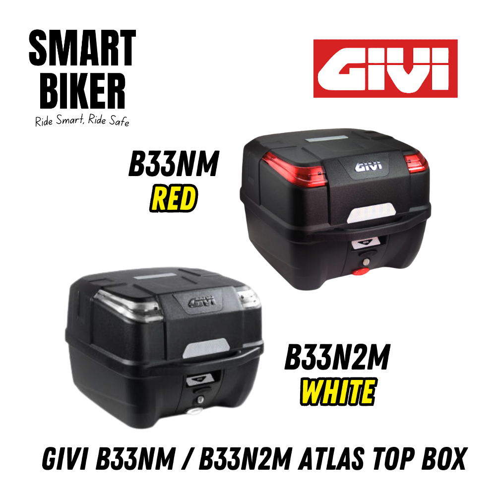 GIVI B33NM B33N2M ATLAS 33L Top Box Monolock With Base Plate | Shopee Malaysia