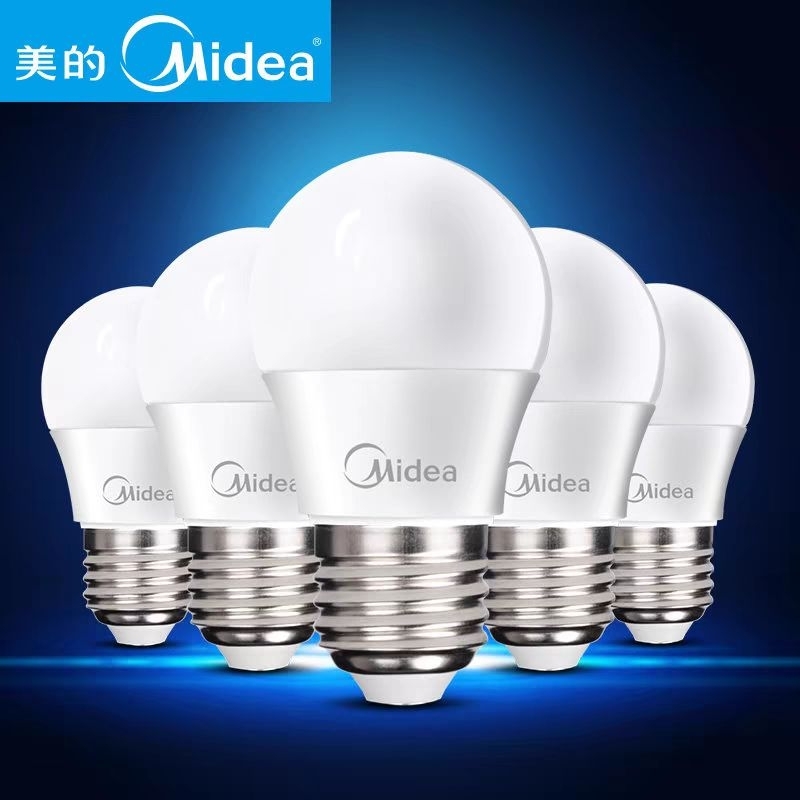 𝗠𝗶𝗱𝗲𝗮 𝗟𝗲𝗱 Light Bulb Home Lighting E27 Warm Yellow / White | Shopee ...