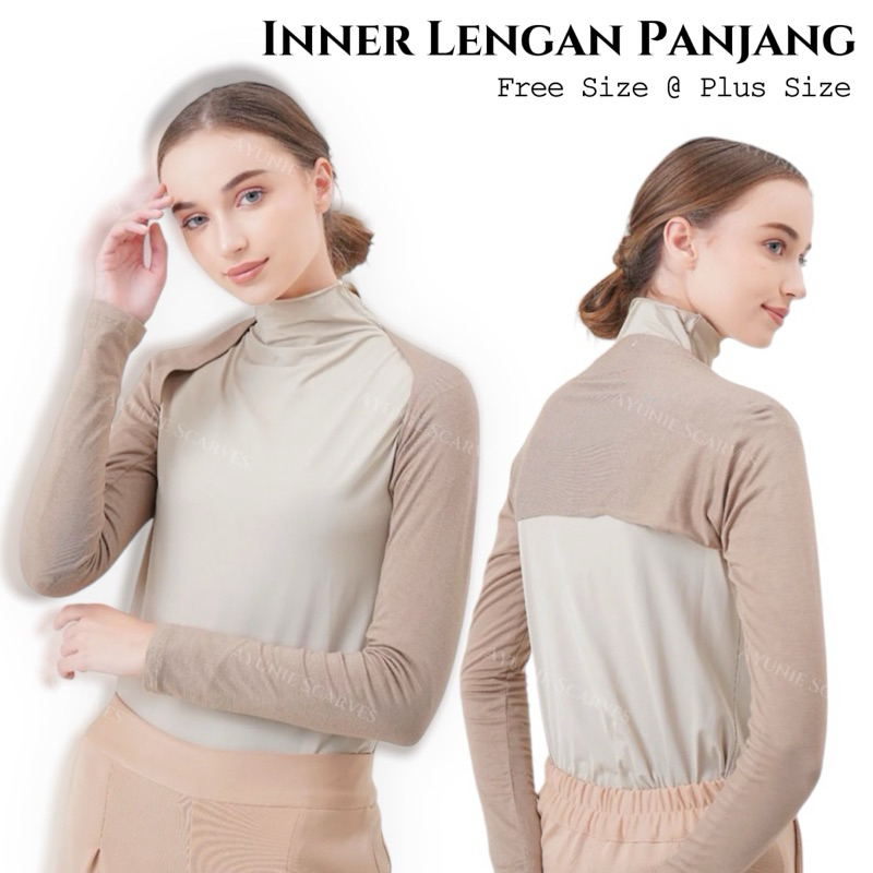 Plus Size Inner Bahu Inner Lenggan Panjang Separuh “Ready Stock” Cotton ...