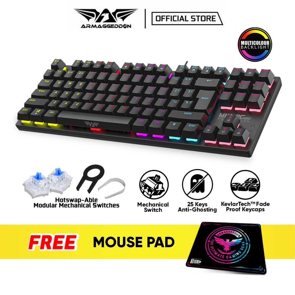 Armaggeddon MKA-2C NEO Psychraven Mechanical Gaming Keyboard Hotswap ...