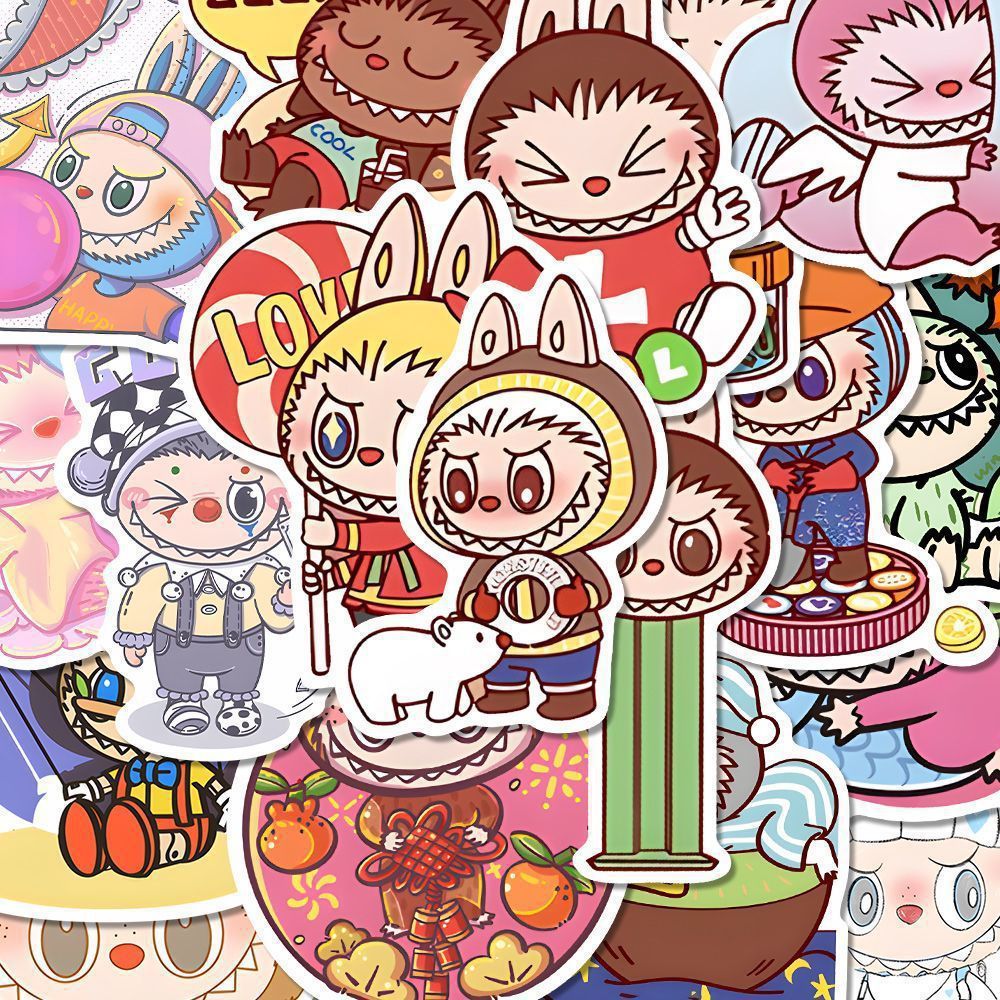 80pcs Labubu Anime Sticker Pack | Shopee Malaysia