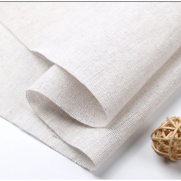 PREMIUM COTTON LINEN WOVEN FABRIC ESPECIALLY FOR HAND EMBROIDERY/KAIN ...