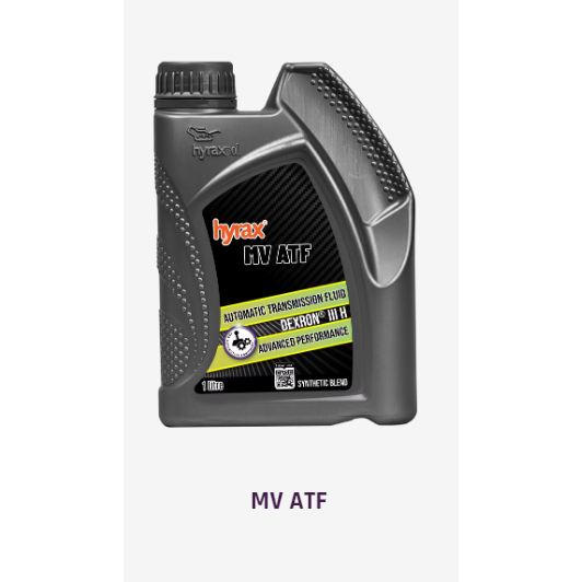 GEAR OIL FULLY SYNTHETIC AUTO TRANSMISSION FLUID (MV ATF) 1L HYRAX OIL ...