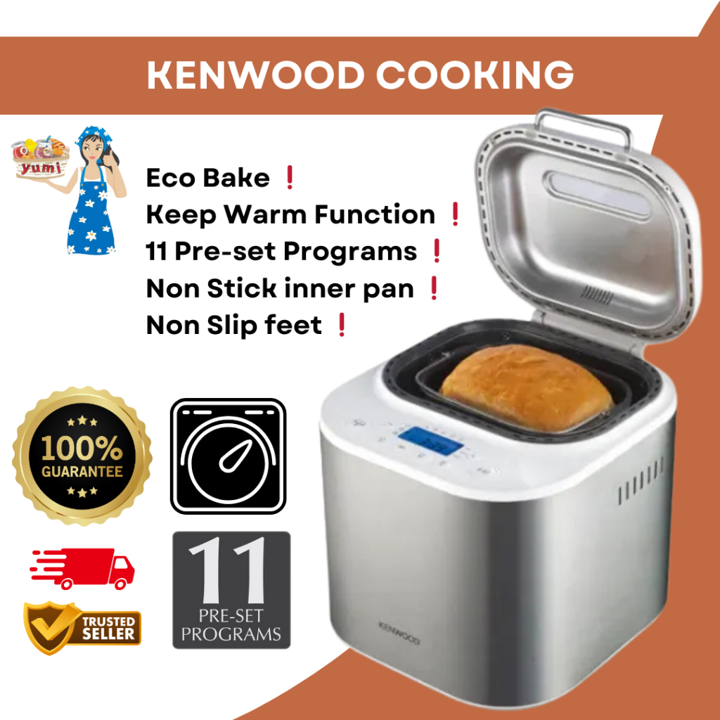 [KENWOOD] BREAD MAKER BM366 | 500g | 750g | 1kg (11 PROG) | Shopee Malaysia