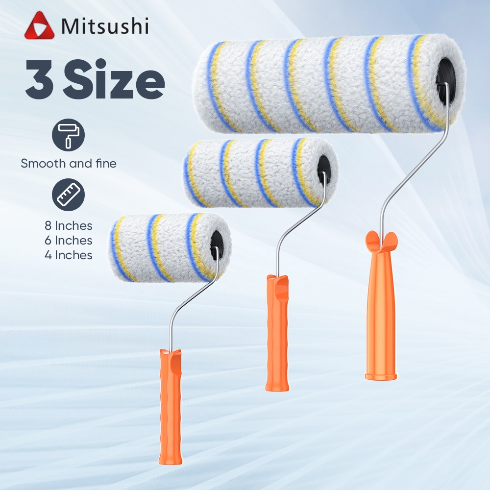 Mitsushi Roller Paint Brush Berus Cat Roller Panjang 4/6/8 inch Cotton ...