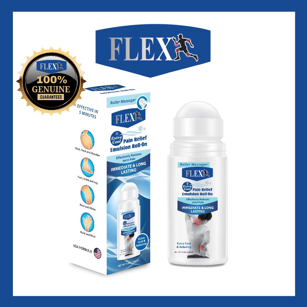 Flex Extra Cool Pain Relief Emulsion Roll-On | Shopee Malaysia