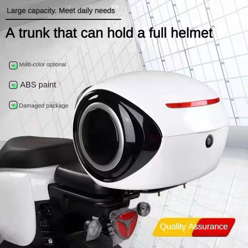 Cute Round Alien Tail Box 35L Motorcycle Box Double-layer Waterproof ...