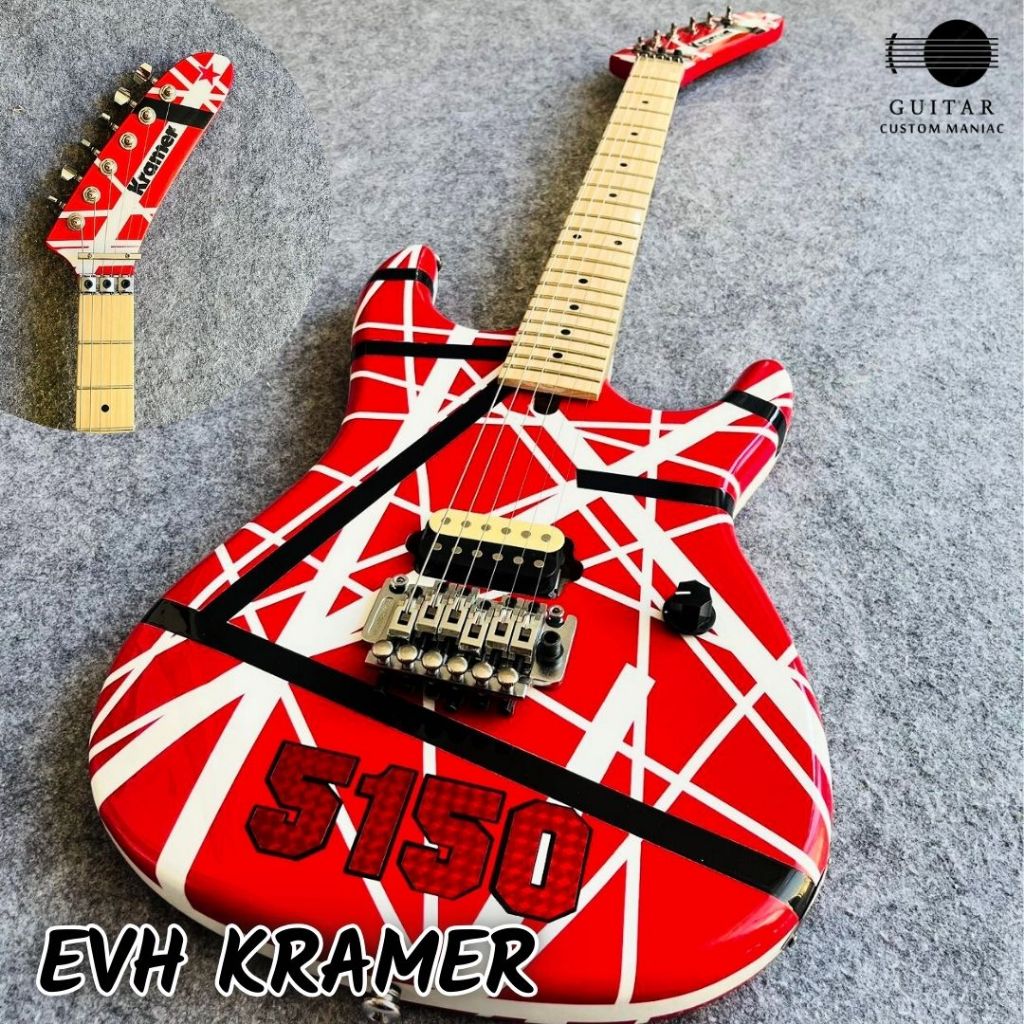 GCM Custom Made EVH Kramer 5150 Striped Series Electric Guitar Custom ...