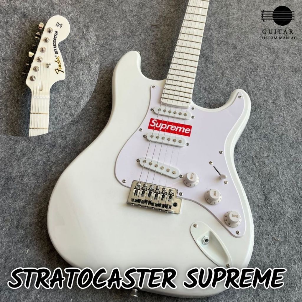 GCM Custom Made Supreme Stratocaster White Custom Maniac (Oversea Ready ...